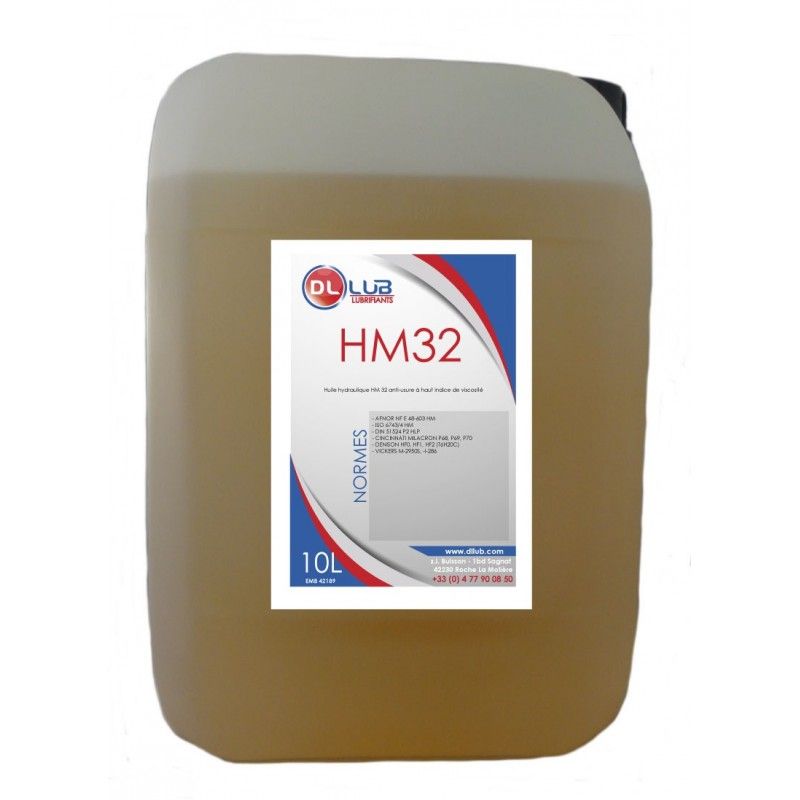 Huile hydraulique HM 32 anti-usure à très haute performance
