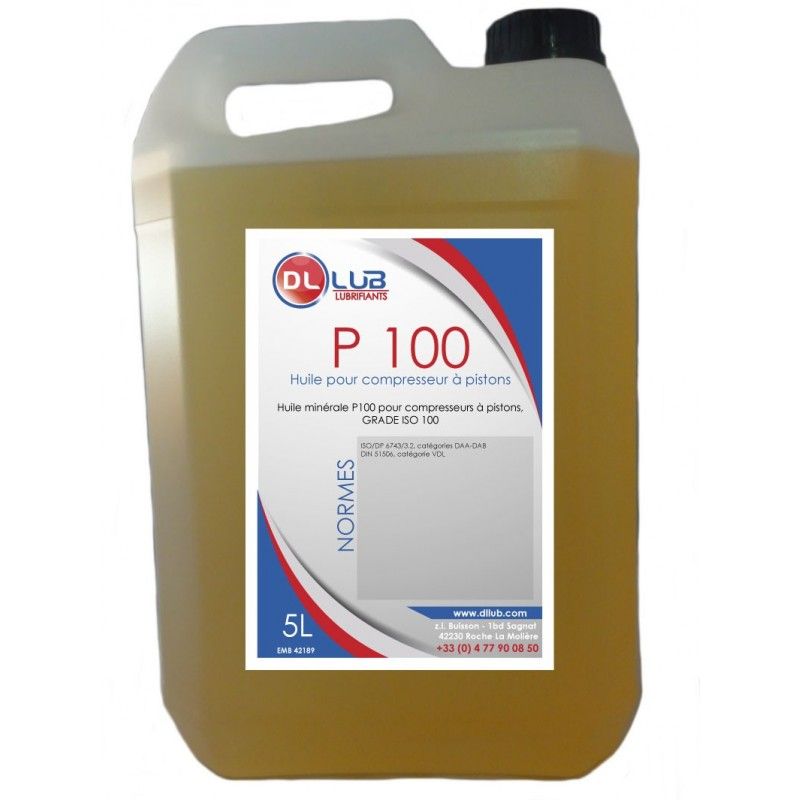 Huile minérale pour compresseurs à pistons, GRADO ISO 100