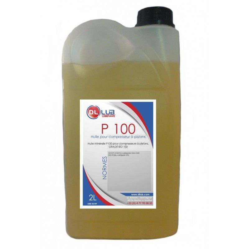 Huile minérale pour compresseurs à pistons, GRADO ISO 100