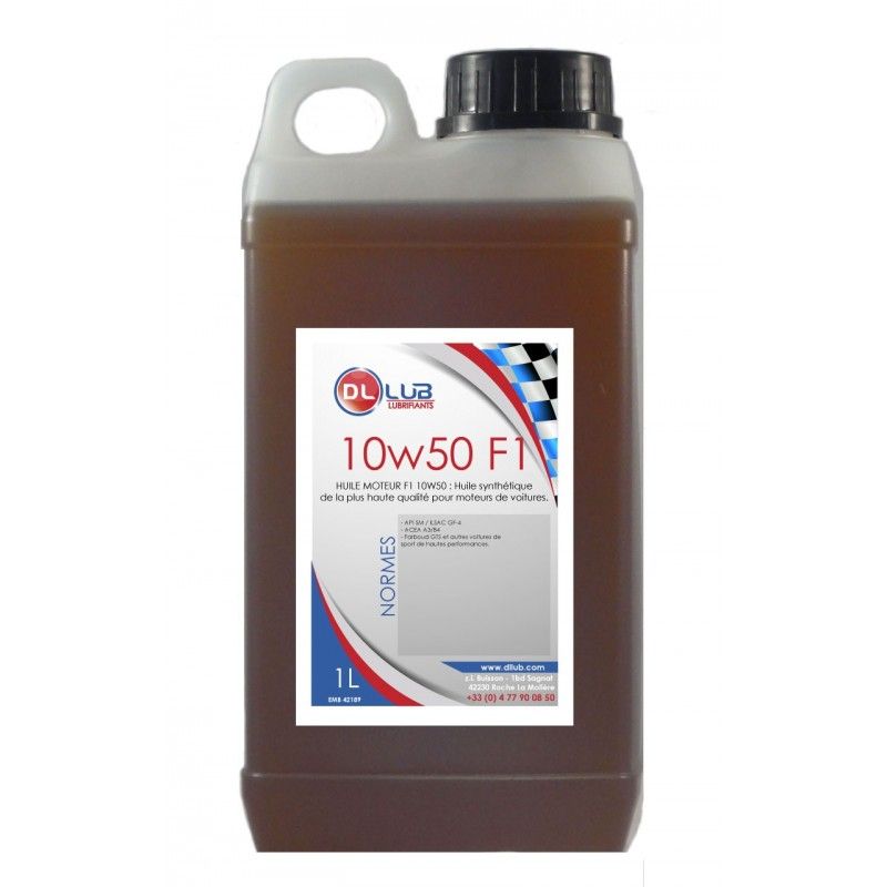 Huile moteur automobile synthétique F1 10W50