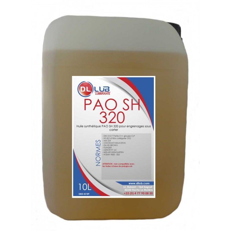 HUILE SYNTHÉTIQUE RÉDUCTEUR PAO SH 320 : huile maintenance
