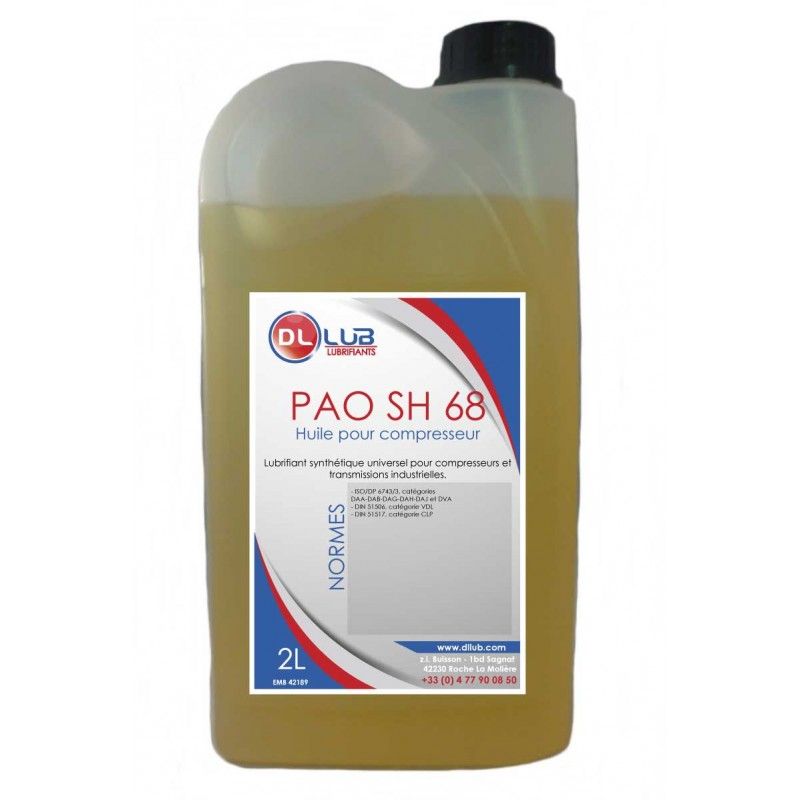HUILE COMPRESSEUR PAO SH 68 - Huile synthétique compresseur