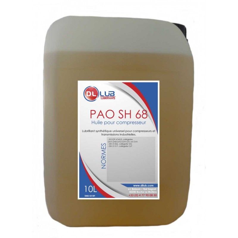HUILE COMPRESSEUR PAO SH 68 - Huile synthétique compresseur