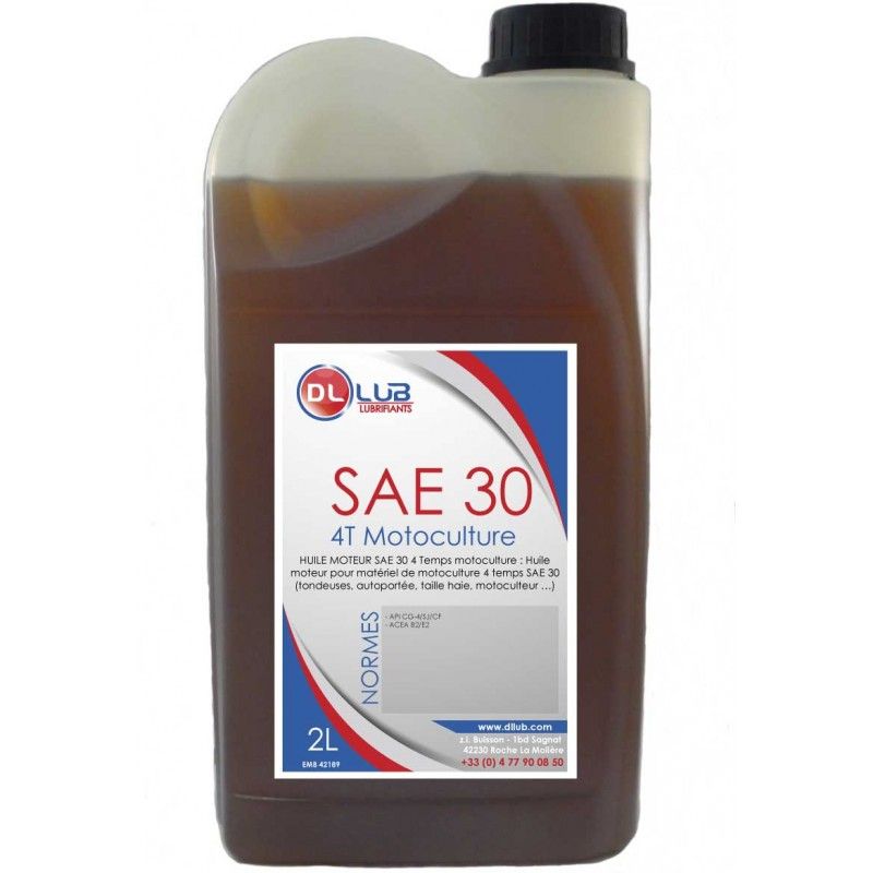 HUILE MOTEUR SAE 30 4 Temps motoculture : Huile moteur motoculture 4T