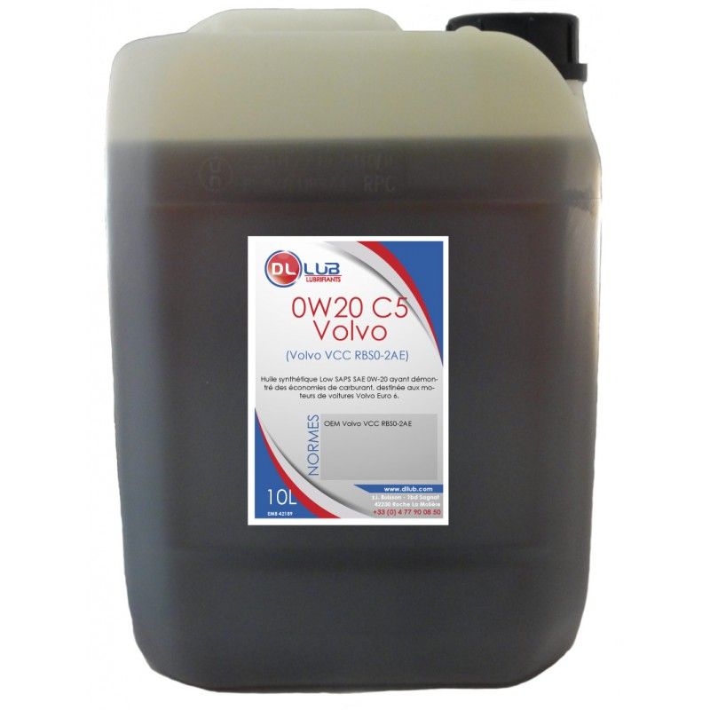 Huile moteur 0W20 C5 VOLVO (Volvo VCC RBS0-2AE)